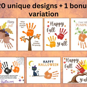 Halloween Handprint Art Bundle, Halloween Activity, Handprint Craft ...