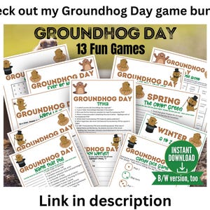 What's Your Groundhog Name Game WITH NAMETAGS + Sign,game, Groundhog ...
