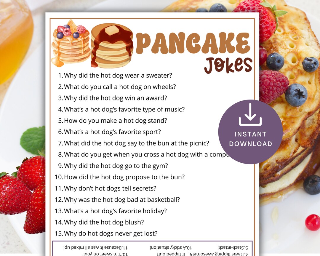 Pancake Jokes for Kids, Pancakes and Pajamas, Pancake Day Games,shrove ...