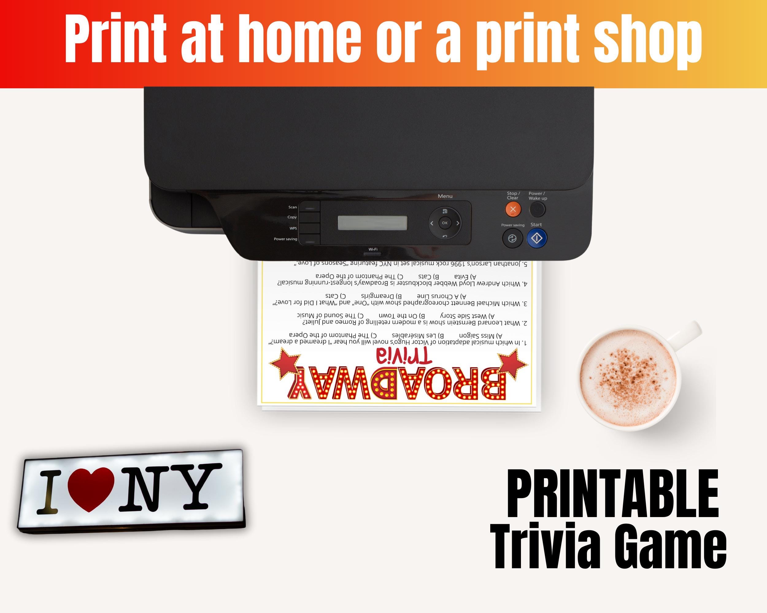 Broadway Musical Trivia Game, Musical Theater Quiz, Broadway Song ...