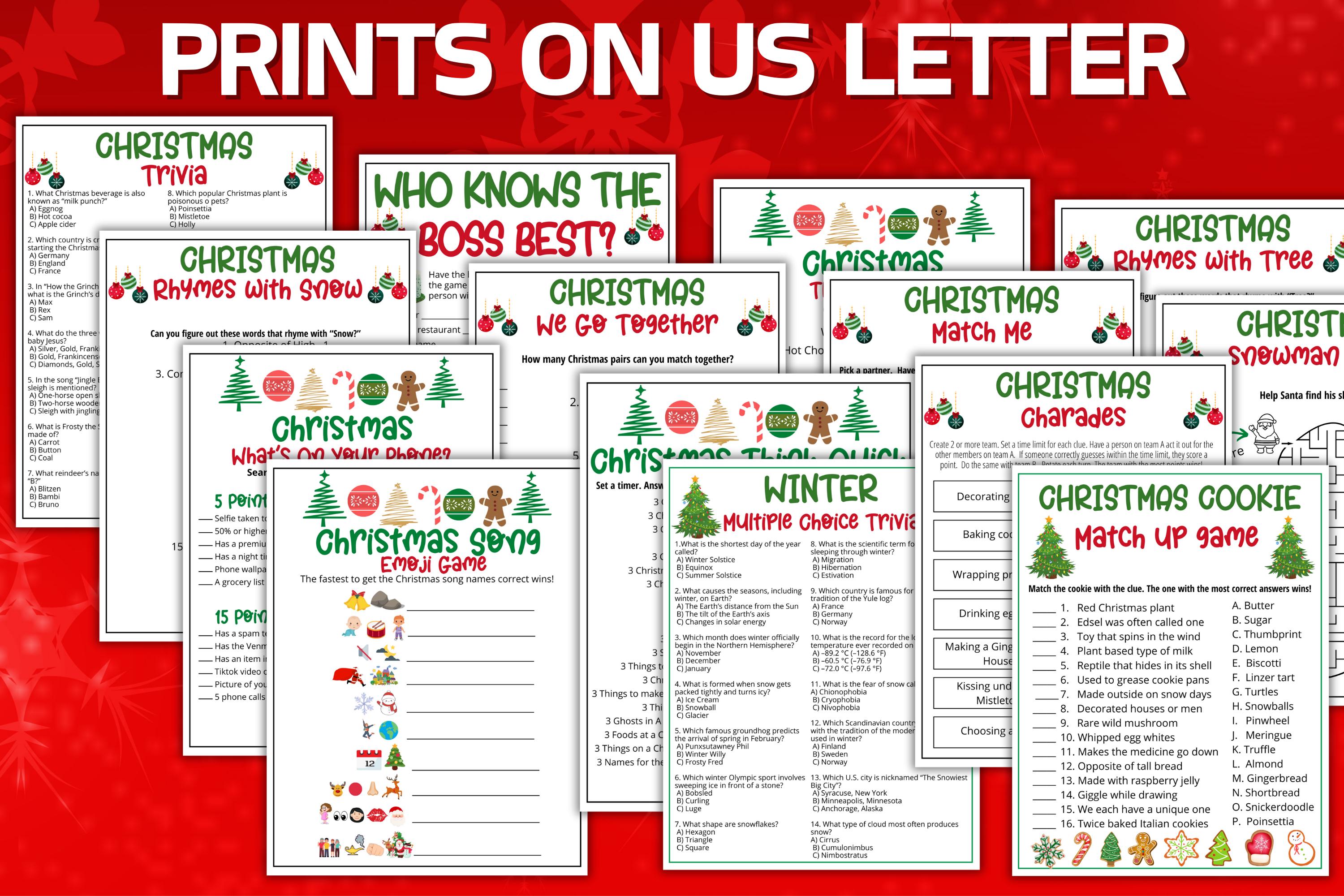 Christmas Game Bundle, Christmas Gift Exchange Games, Christmas Movie ...