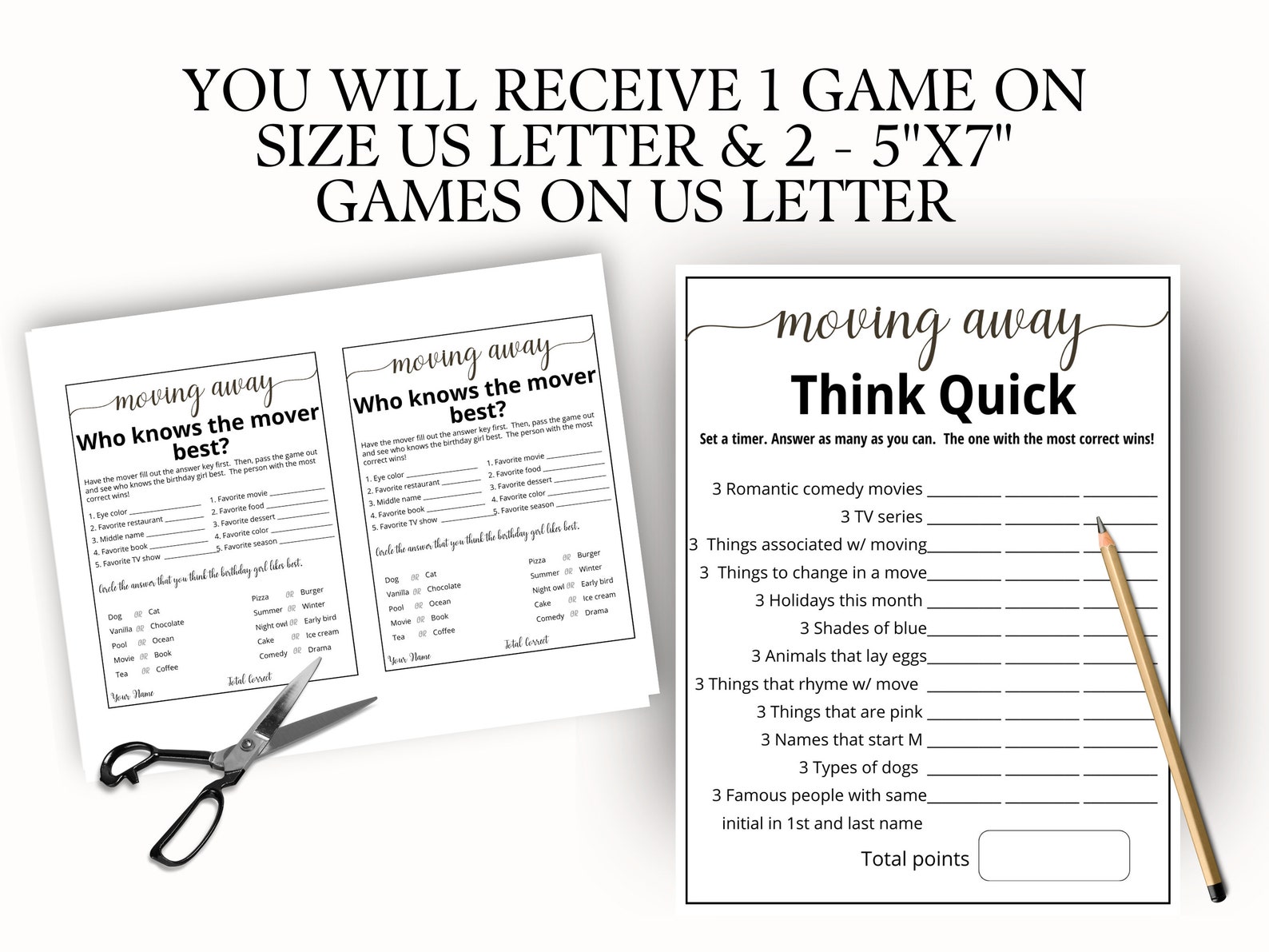 Going Away Party Games - Farewell Party Bundle, Moving Party Printable ...