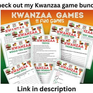 Kwanzaa Candy Dice Game, Kwanzaa Party Game, Kid's Printable Game ...