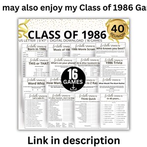 EDITABLE Custom 40th Class Reunion Sign, 40th Reunion Photo Collage ...