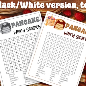 Pancake Party Games Bundle, Pancakes and Pajamas, Pancake Day Games ...