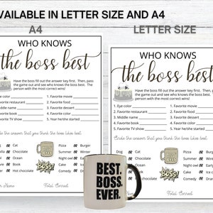 Who Knows the Boss Best Game, Office Party Activity,office Quiz ...