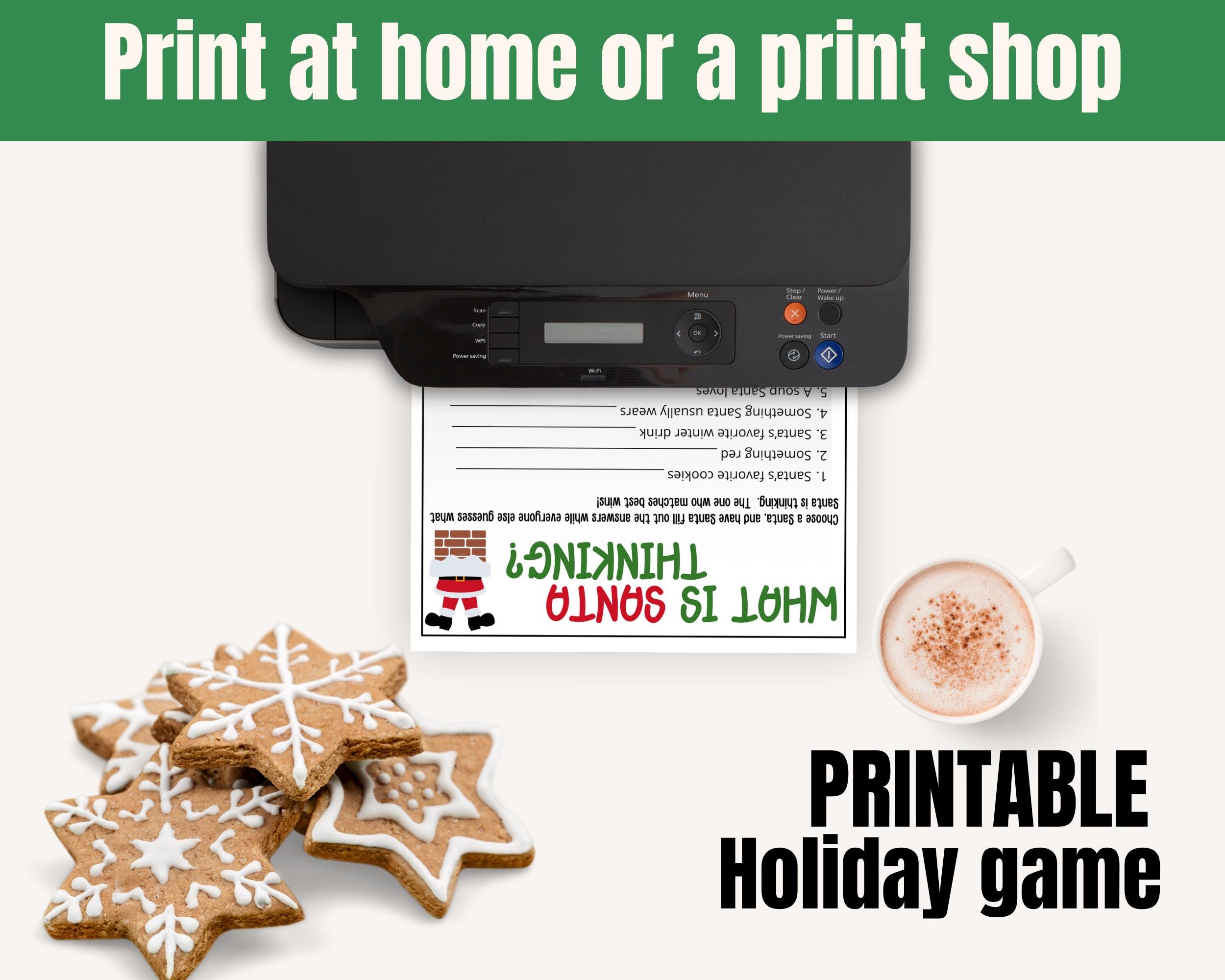 Christmas What is Santa Thinking Game, Office Party Activity, Office ...