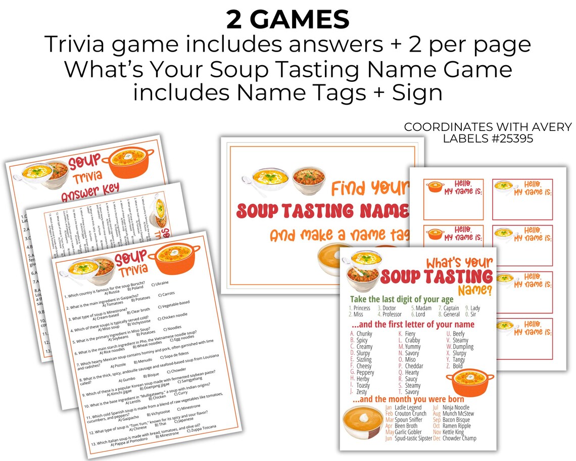 Editable Soup Cook-off Kit Templates, Soup Cook-off Competition,contest ...
