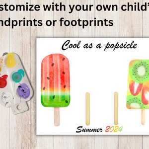Popsicle Handprint Craft for Kids, Summer Craft, Handprint Art ...