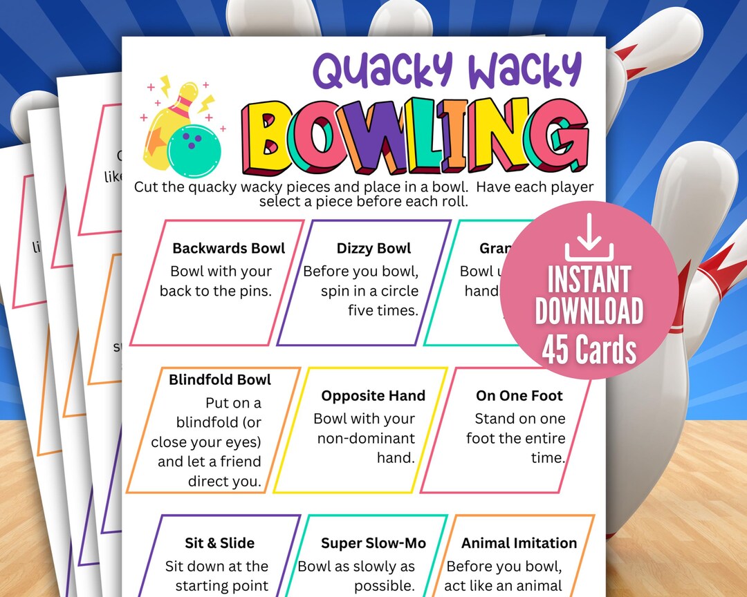 Bowling Challenge Game, Quacky Wacky Bowling, 45 Funny Ways to Bowl ...