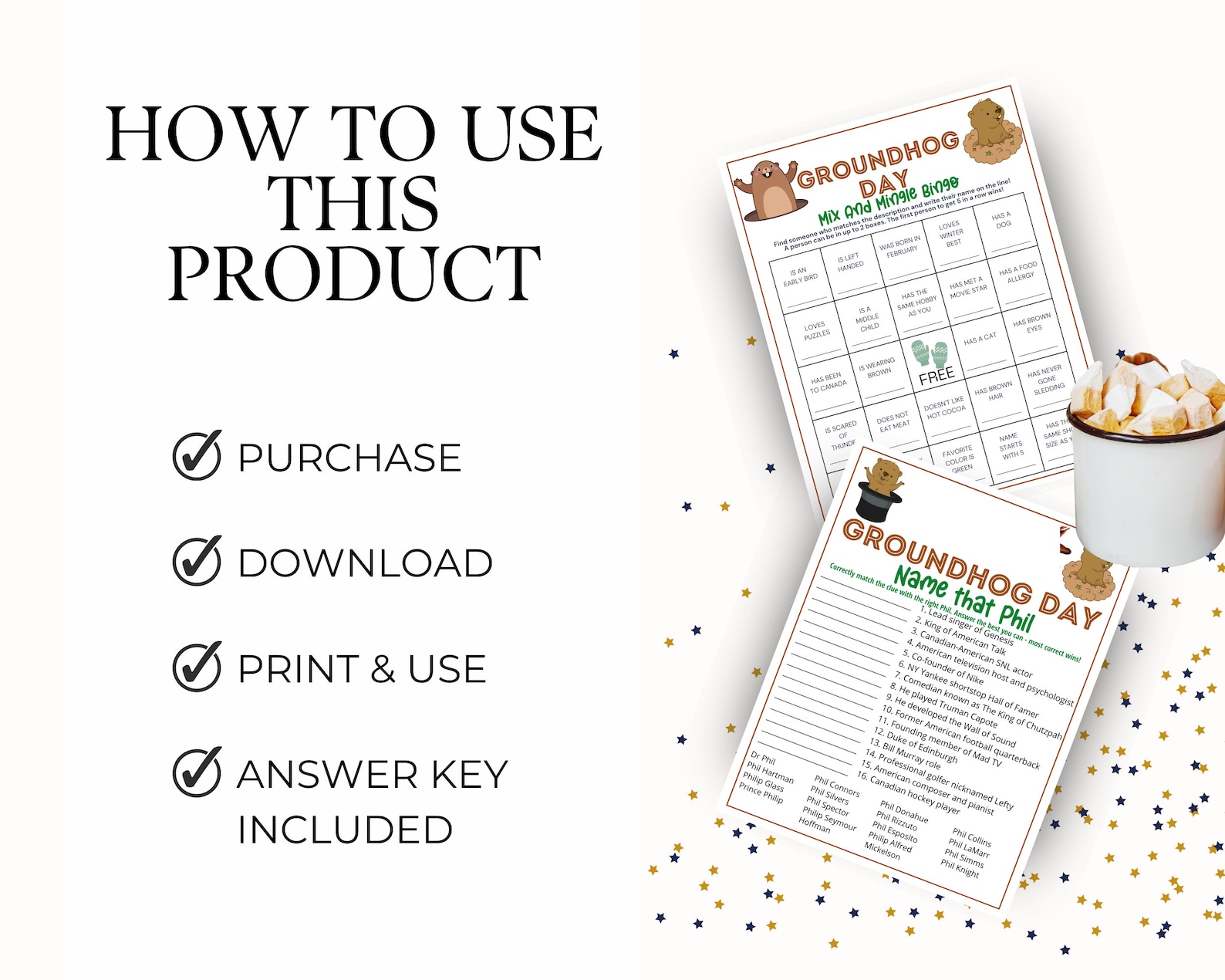 Groundhog Day Game Bundle, Groundhog Day Trivia, Groundhog Celebration ...