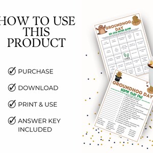 Groundhog Day Game Bundle, Groundhog Day Trivia, Groundhog Celebration ...