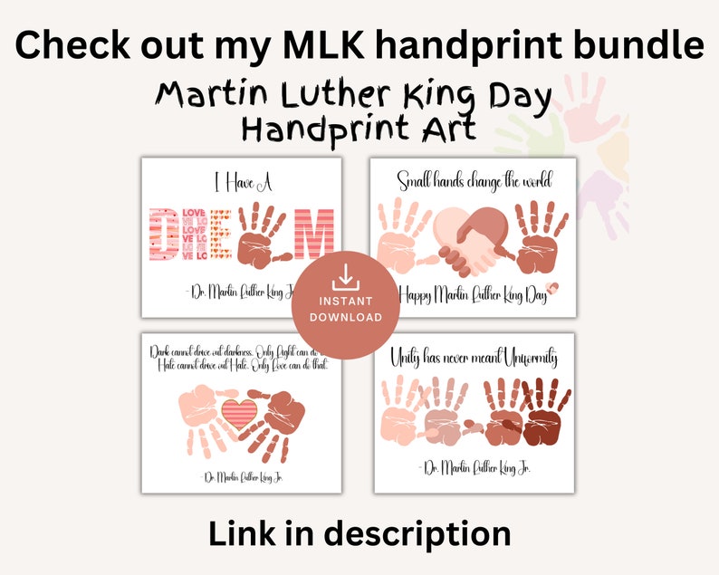 Martin Luther King Day Handprint Craft, MLK Day Handprint Art,handprint ...