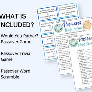 Passover Game Bundle Jewish Games Passover Holiday Passover - Etsy