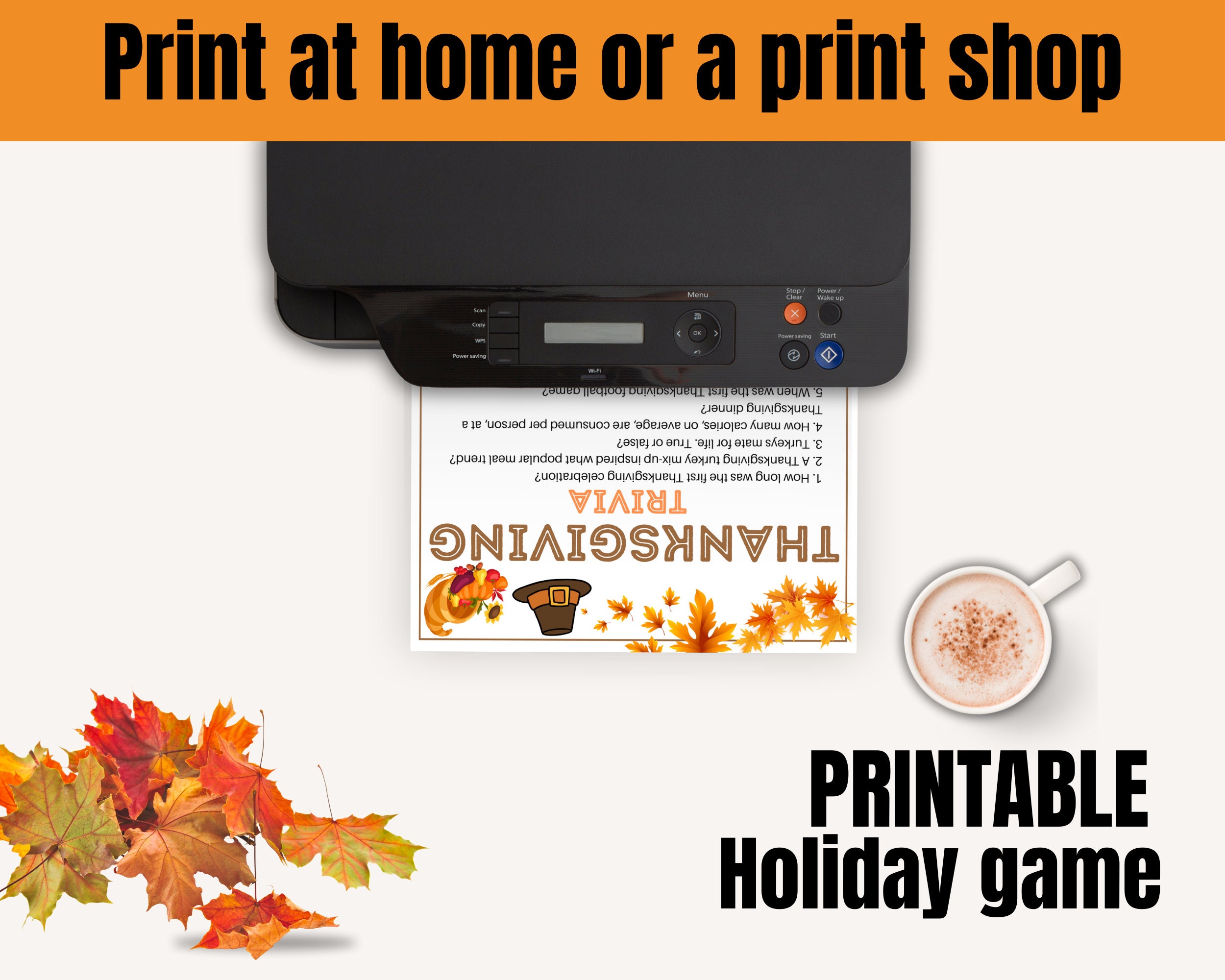 Thanksgiving Game Bundle, Fall Trivia Games, 52 Fun Printable Games for ...