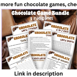 What's Your Chocolate Name Game WITH NAMETAGS + SIGN, Chocolate Party ...