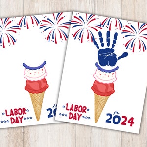 Labor Day Handprint Art, Labor Day Activity, Handprint Art, Handprint ...