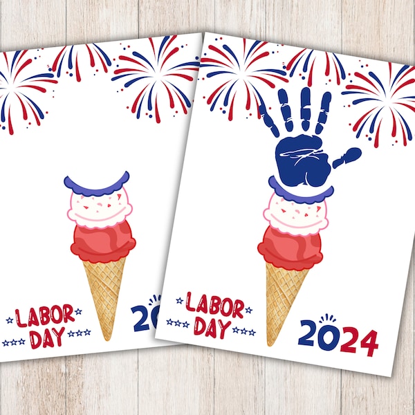 Labor Day Craft, Handprint Craft, Labor Day Thank You Printable ...