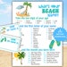 What's Your Beach Name Game WITH NAMETAGS + SIGN, Beach Vacation Party ...