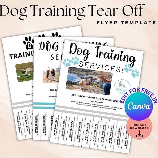 Dog Trainer Flyer Template - Etsy