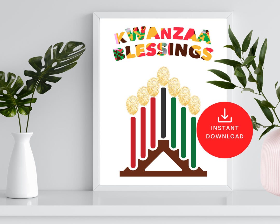 Kwanzaa Handprint Craft, Handprint Keepsake, Daycare Activity, Finger ...