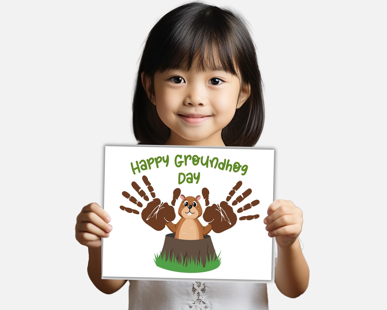 Groundhog Day Handprint Craft Bundle, Handprint Keepsake, Daycare ...