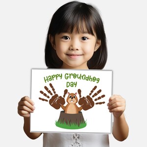 Groundhog Day Handprint Craft Bundle, Handprint Keepsake, Daycare ...