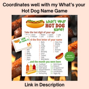 Hot Dog Bar Table Signs, Hot Dog Themed Birthday Party, Barrbeque Baby ...