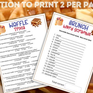 Brunch Party Game Bundle, Pancakes and Pajamas,teen Girl Birthday ...