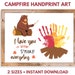 Campfire Handprint Art, Fall Handprint Craft, Preschool Activity ...