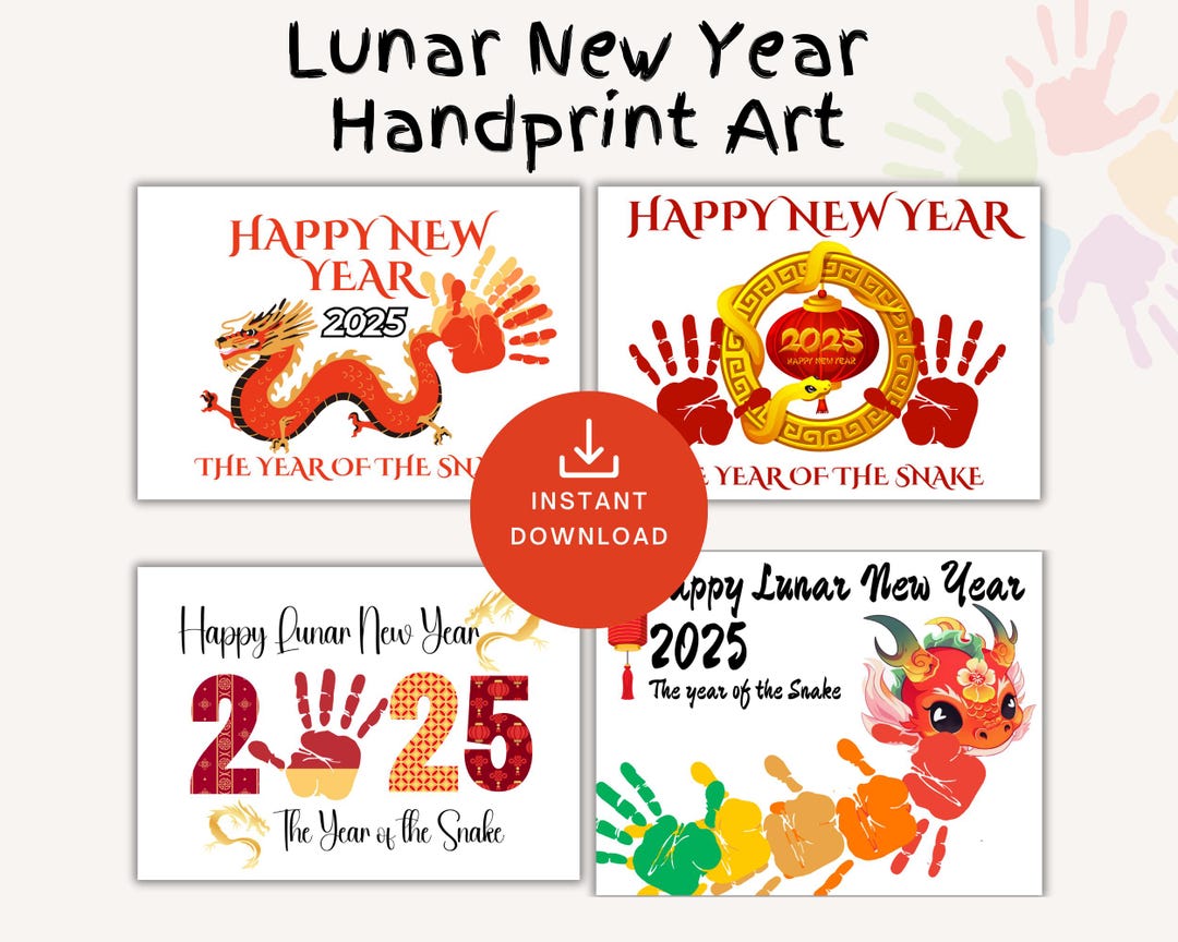 Lunar New Year Handprint Craft, Chinese New Year Handprint Art ...