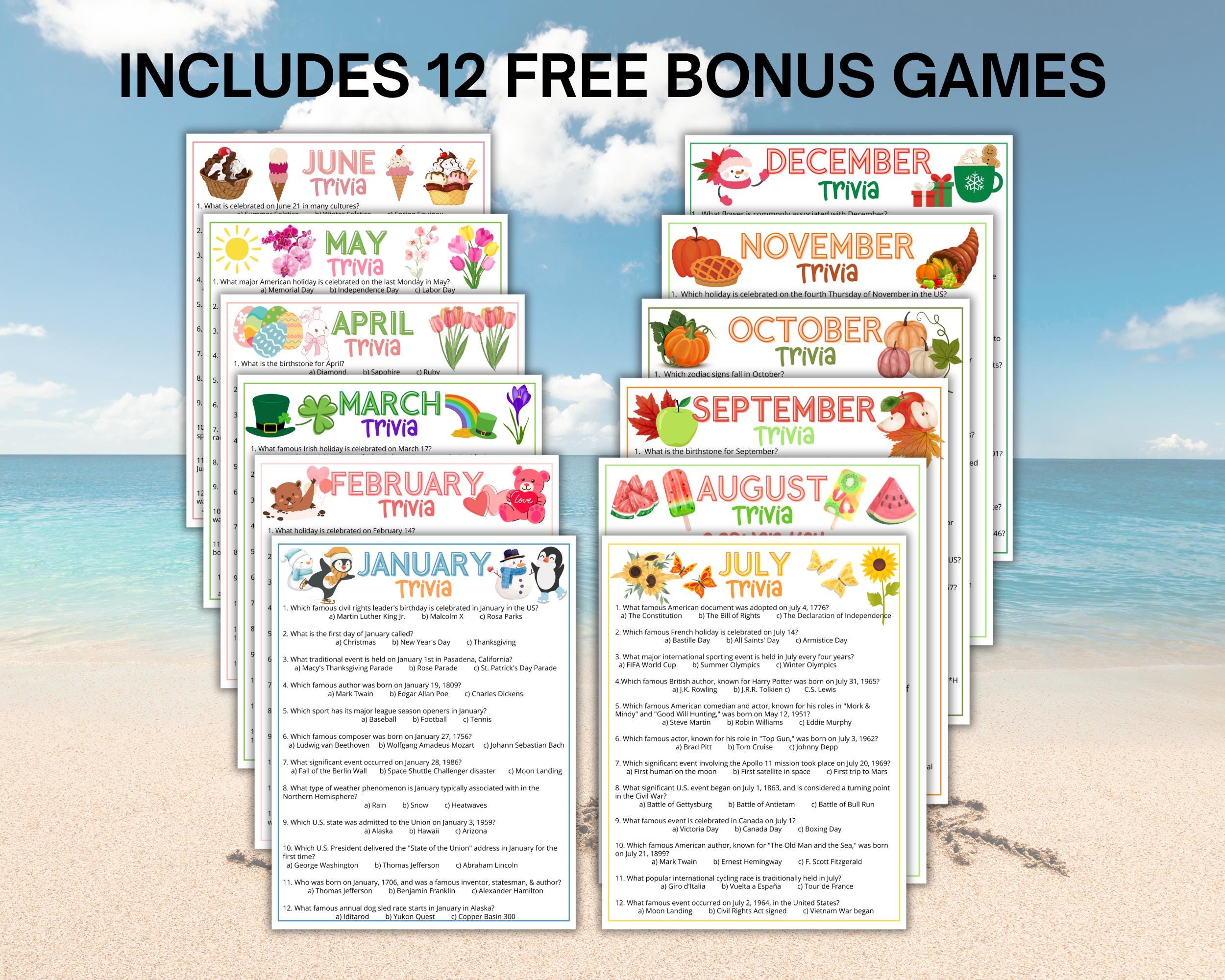 Summer Trivia Game, Summer Break Which Came First Quiz, Summertime ...