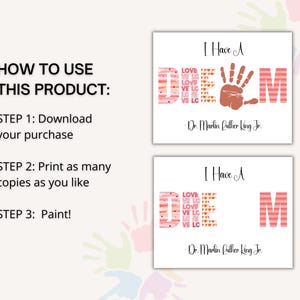 Martin Luther King Day Handprint Craft, MLK Day Handprint Art Bundle ...