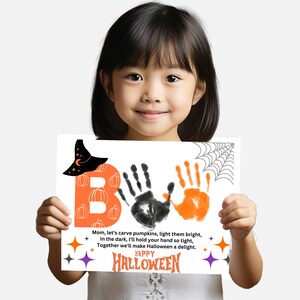 Halloween Handprint Art, Halloween Activity, Handprint Craft Keepsake ...