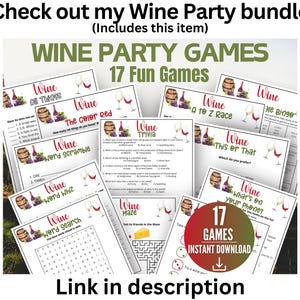 Cheese Trivia Game, Printable Wine & Cheese Party Game for Adults ...