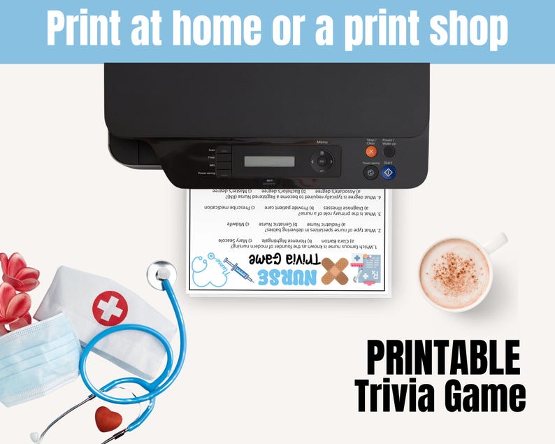 Nurse Trivia Game, Printable Nurse Appreciation Game, Medical Hospital ...