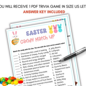 Easter Candy Game, Candy Match Game, Easter Bunny Party Game, Family ...