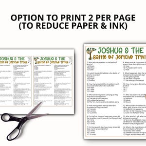 Joshua & the Battle of Jericho Trivia for Kids,sunday School Bible ...