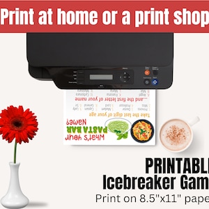 What's Your Pasta Bar Name Game WITH NAMETAGS +SIGN, Pasta Dinner Party ...