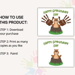 Groundhog Day Handprint Craft Bundle, Handprint Keepsake, Daycare ...