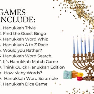 Hanukkah Game Bundle, Jewish Party Games, Hanukkah Holiday Trivia ...