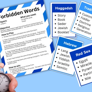 Passover Forbidden Words Game, Seder Activity for Kids and Adults ...