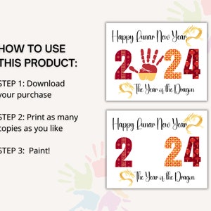 Lunar New Year Handprint Craft, Chinese New Year Handprint Art, Year of ...