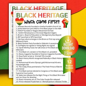 Black History Trivia Game - Which Came First, African American History ...
