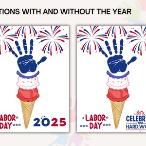 Labor Day Handprint Art, Labor Day Activity, Handprint Art, Handprint ...