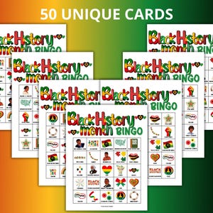 Black History Month Bingo Game, Black Culture Party, African Heritage ...