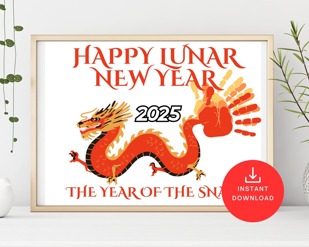 Lunar New Year Handprint Craft, Chinese New Year Handprint Art, Year of ...