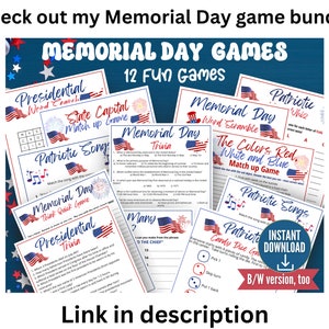 Memorial Day Trivia, Labor Day Trivia Game, President's Day Trivia ...