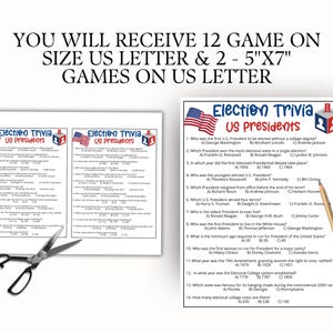 Election Trivia Game Bundle, Presidential Electoral College Game,us ...