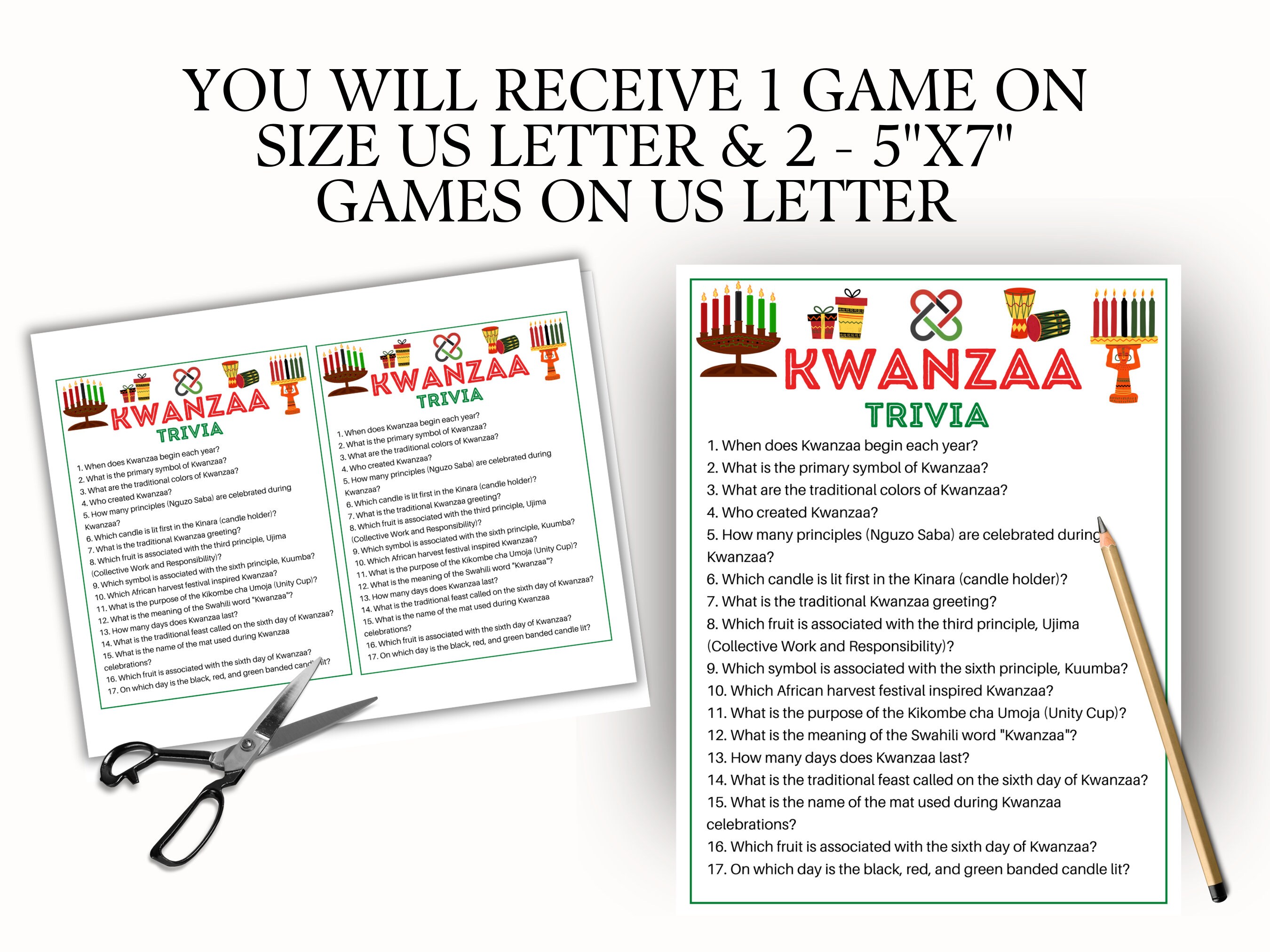 Kwanzaa Game Bundle, Kwanzaa Party Games, Kwanzaa Holiday Trivia ...